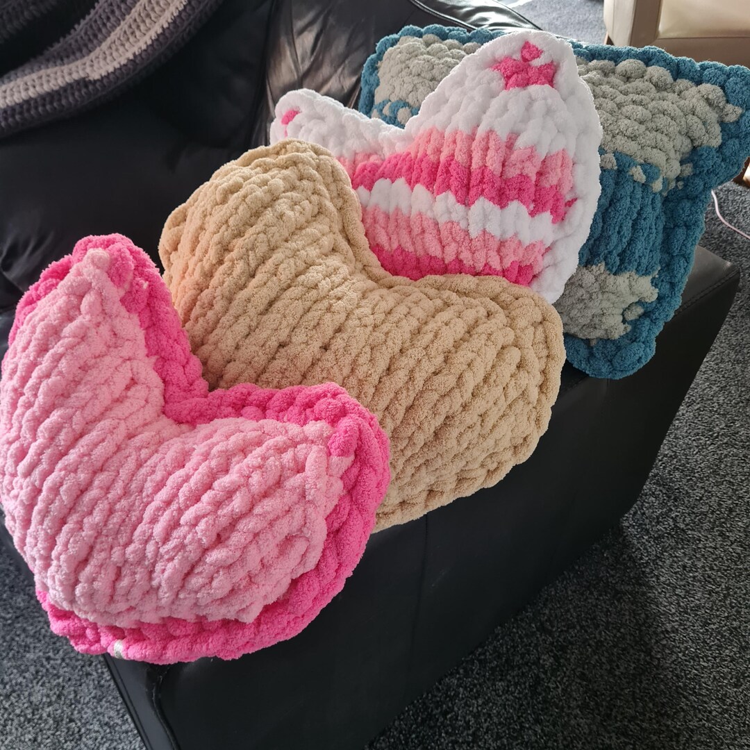 Handmade Chunky Chenille Yarn Cushions - Etsy