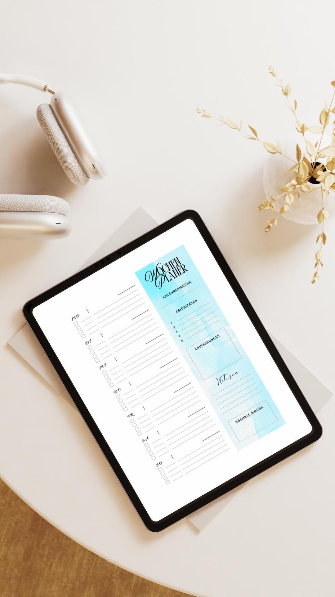 Minimalist Weekly Planner Blue – Printable A4/A5/US Letter | Undated To ...