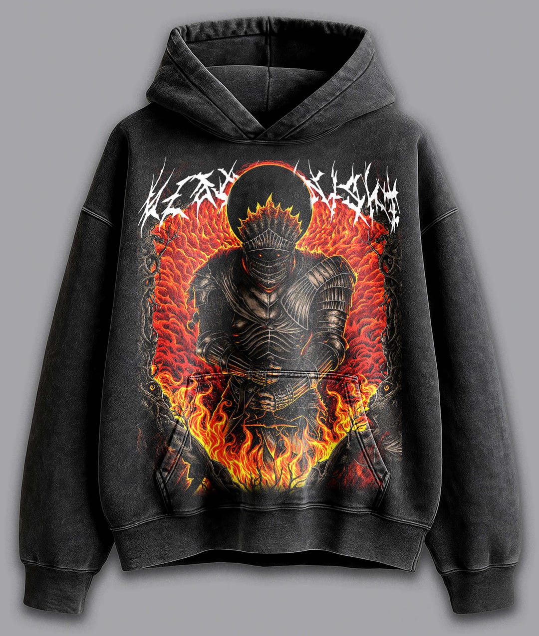Vintage Black Knight Hoodie, Dark Souls Game, Acid Wash, Unisex - Etsy