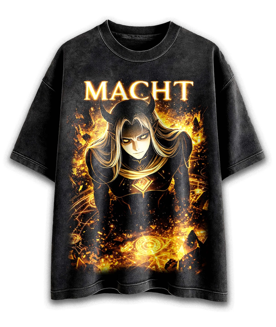 Frieren Macht Inspired Japanese Anime Shirt, Fantasy Mage Graphic Tee ...