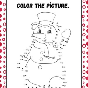 Christmas Connect the Dots Activity Worksheet Printable for Kids ...