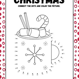Christmas Connect the Dots Activity Worksheet Printable for Kids ...