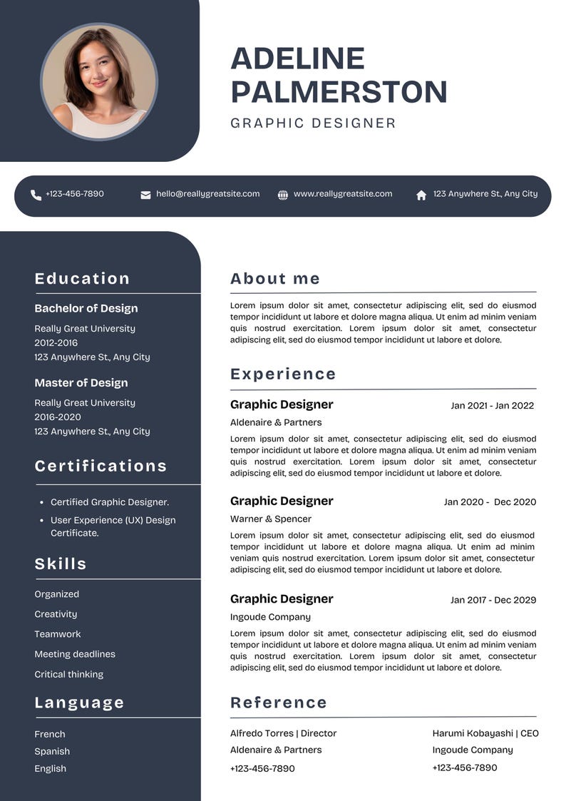Modern CV Template | 2025 Professional CV Design Canva Editable ...