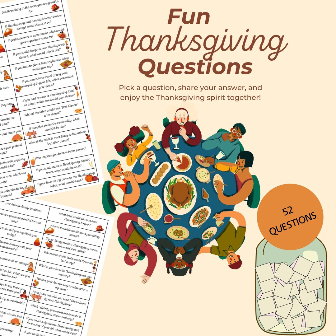 Thanksgiving Table Talk Cards for Kids Printable | Family Dinner ...
