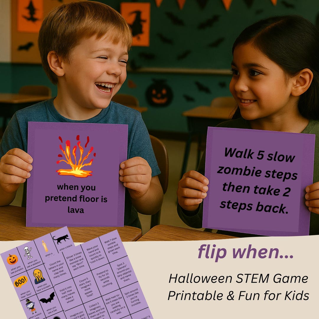 Halloween STEM Game: Printable Math & Science Activity (PDF Download ...