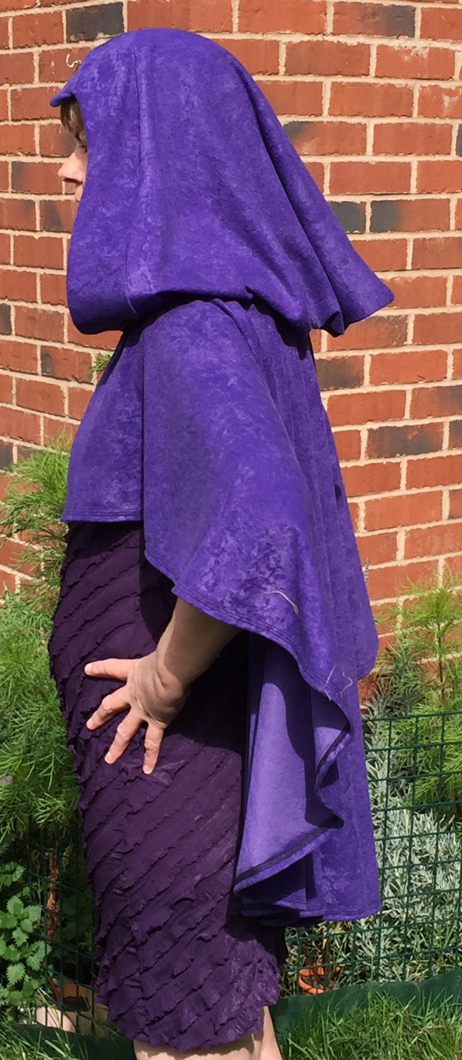 Raven Teen Titan inspired purple cape cloak features peaked | Etsy