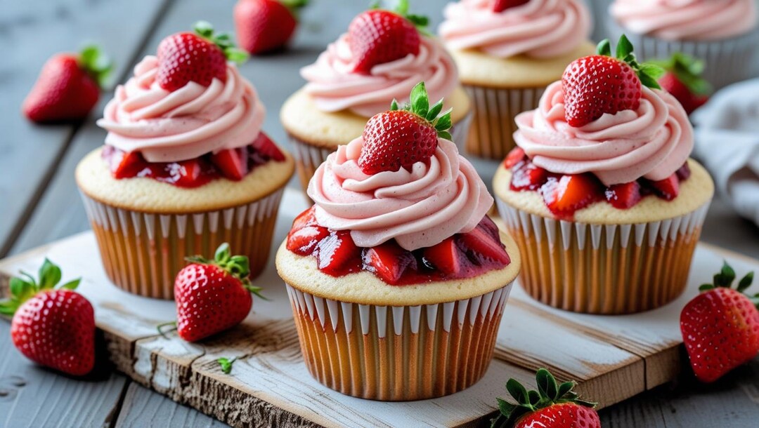 Strawberry Cupcake Recipe Card: Printable Digital Download (PDF) - Etsy