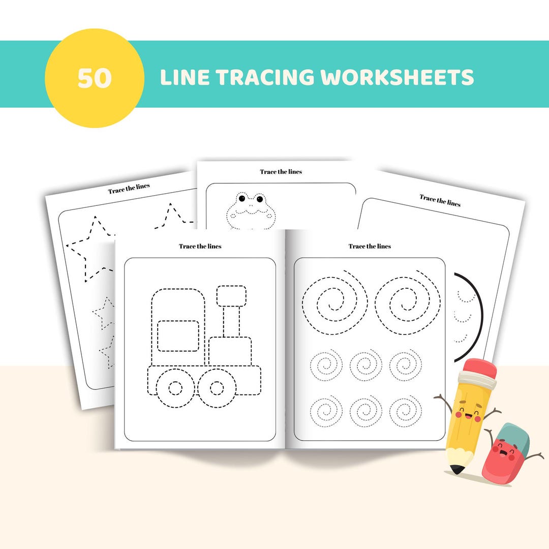 Preschool Line Tracing Worksheets Bundle, Fine Motor Pre-writing ...