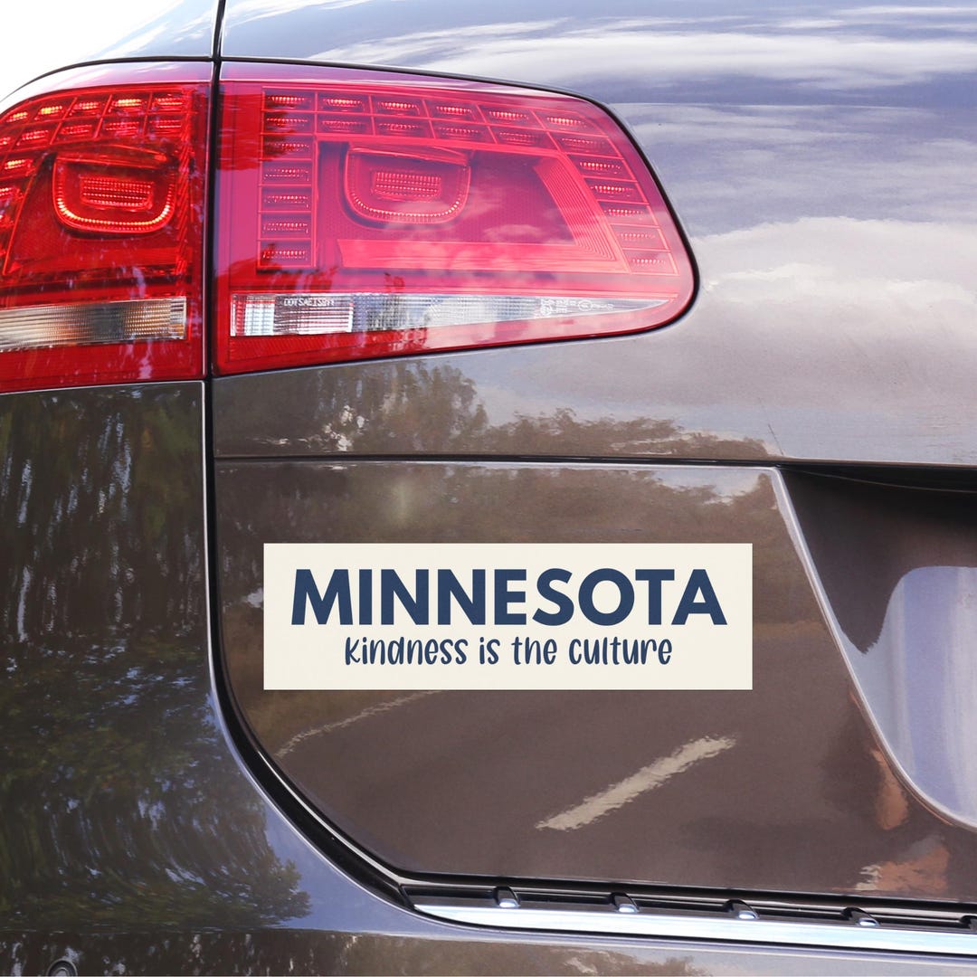 Minnesota Car Magnet, Kindness is the Culture, MN State Pride Vehicle ...