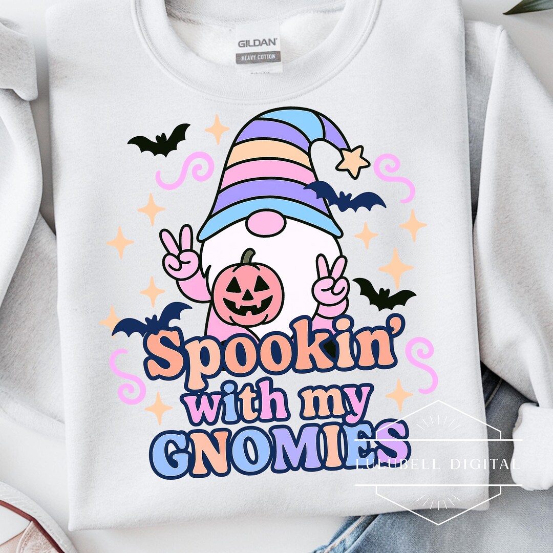 Spookin’ With My Gnomies PNG: Pastelcore Halloween Gnome T-shirt ...