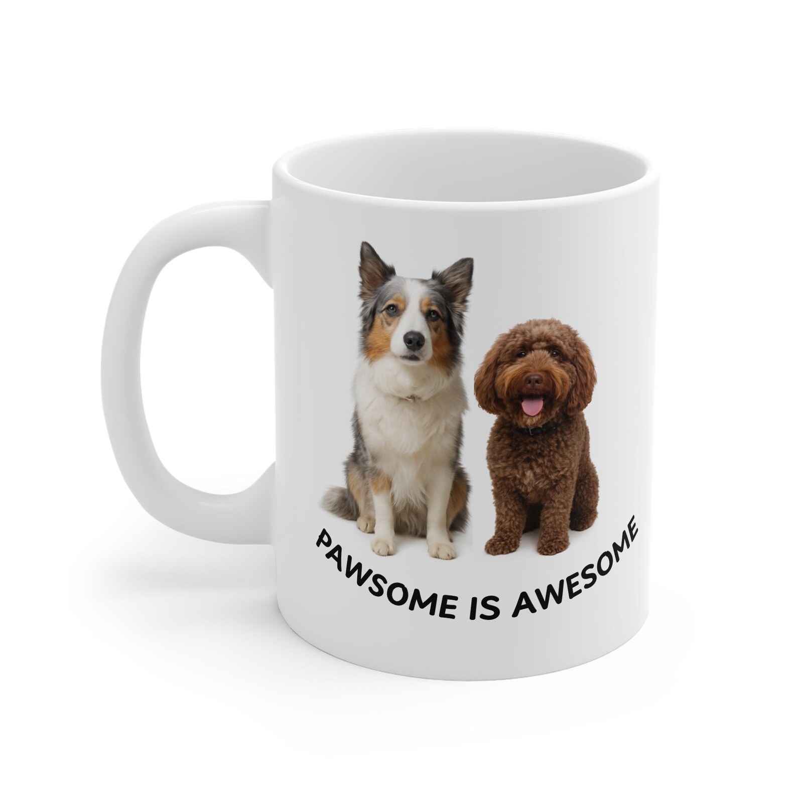 Team Pawsome Dog Mug: Border Collie & Cockapoo Coffee Cup - Etsy UK