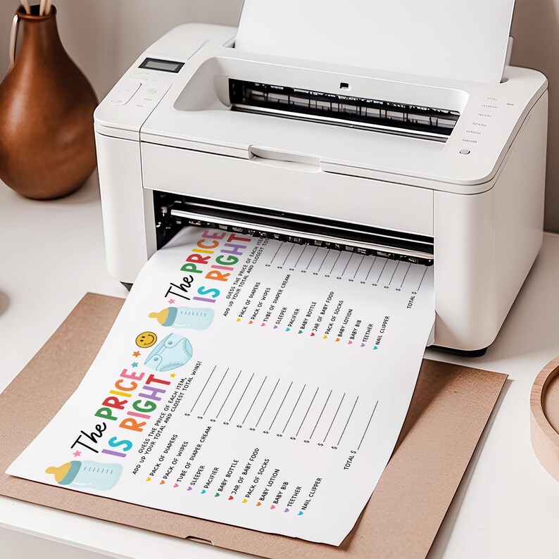 The Price is Right Baby Shower Game Template, Price Guessing Game, Baby ...