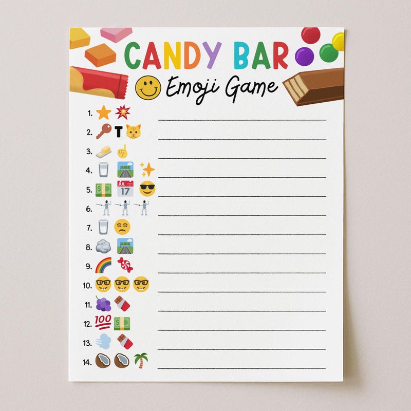 Emoji Candy Guess - Etsy