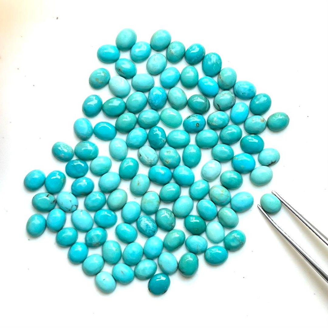 Sleeping Beauty Turquoise Cabochons, Genuine Arizona Oval Loose Stones ...