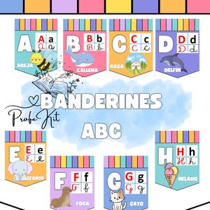 ABC Letters in Four Shapes Pennants – Educational Material for ...