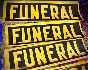 Funeral Bumper Sticker - Etsy