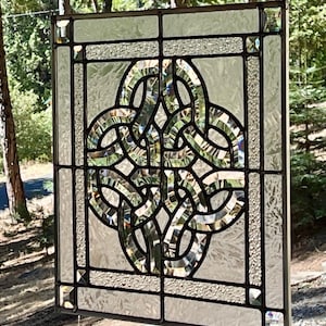 Celtic Knot Stained Glass Window Free Shipping - Etsy