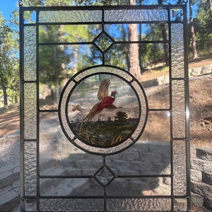 Glassmasters pheasants Stained Glass Window Free Shipping - Etsy