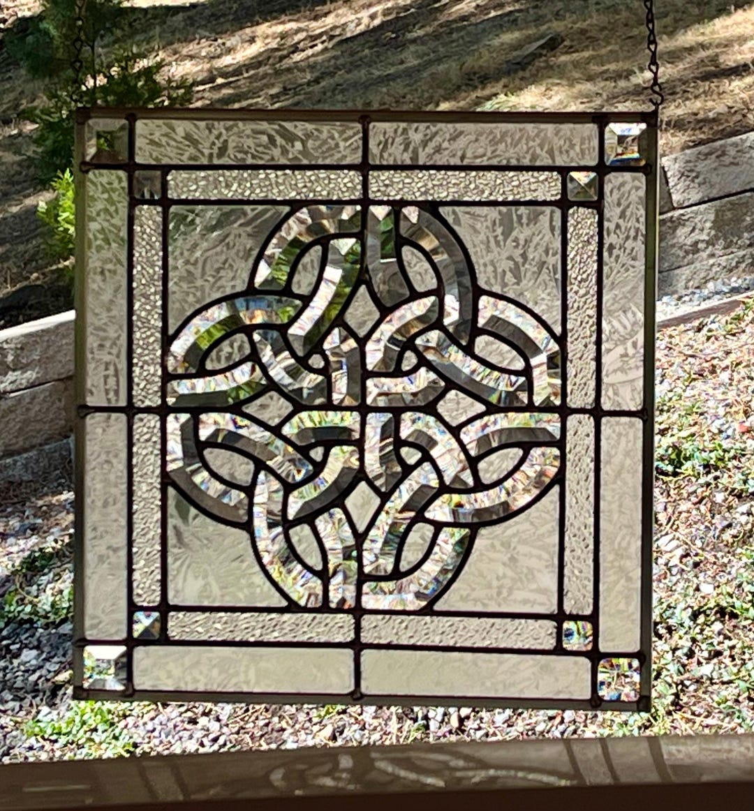 Celtic Knot Stained Glass Window Free Shipping - Etsy