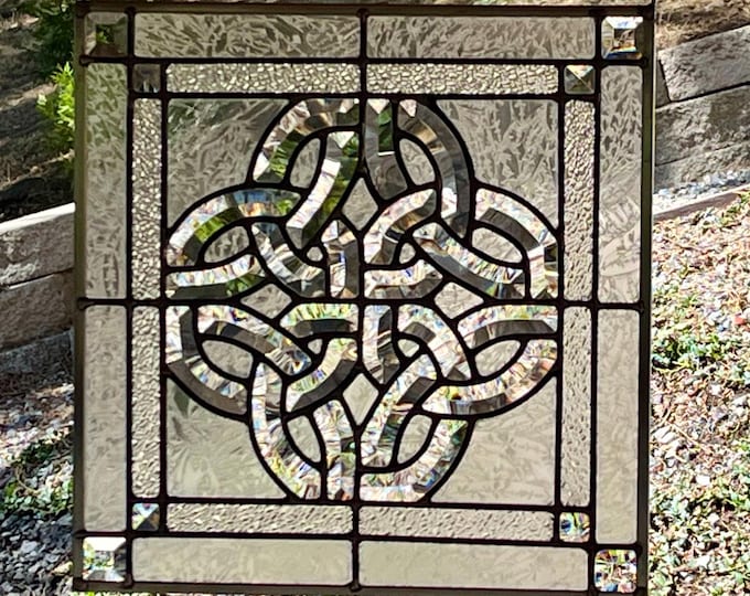 Celtic Knot Stained Glass Window - Free Shipping - Etsy