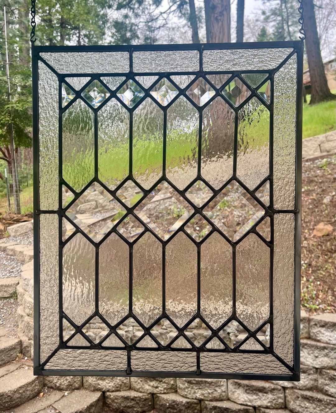 Unique Beveled Stained Glass Window Free Shipping - Etsy