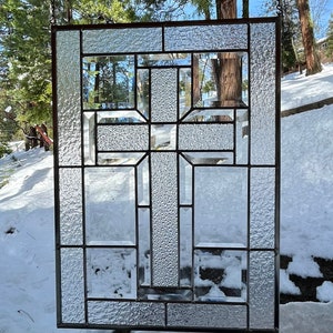 Cross Stained Glass Window - Free Shipping - Etsy