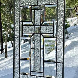 Cross Stained Glass Window - Free Shipping - Etsy