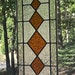 Amber Diamonds Stained Glass Window Horizontal or Vertical Display-free ...