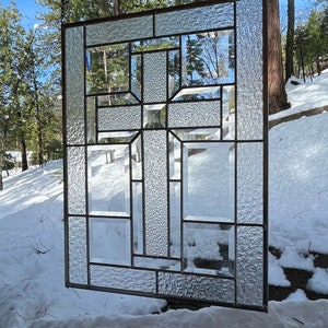 Cross Stained Glass Window - Free Shipping - Etsy