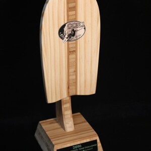 Custom Bamboo Board Surf Trophy Pintail Longboard Bodyboard by Dave C ...
