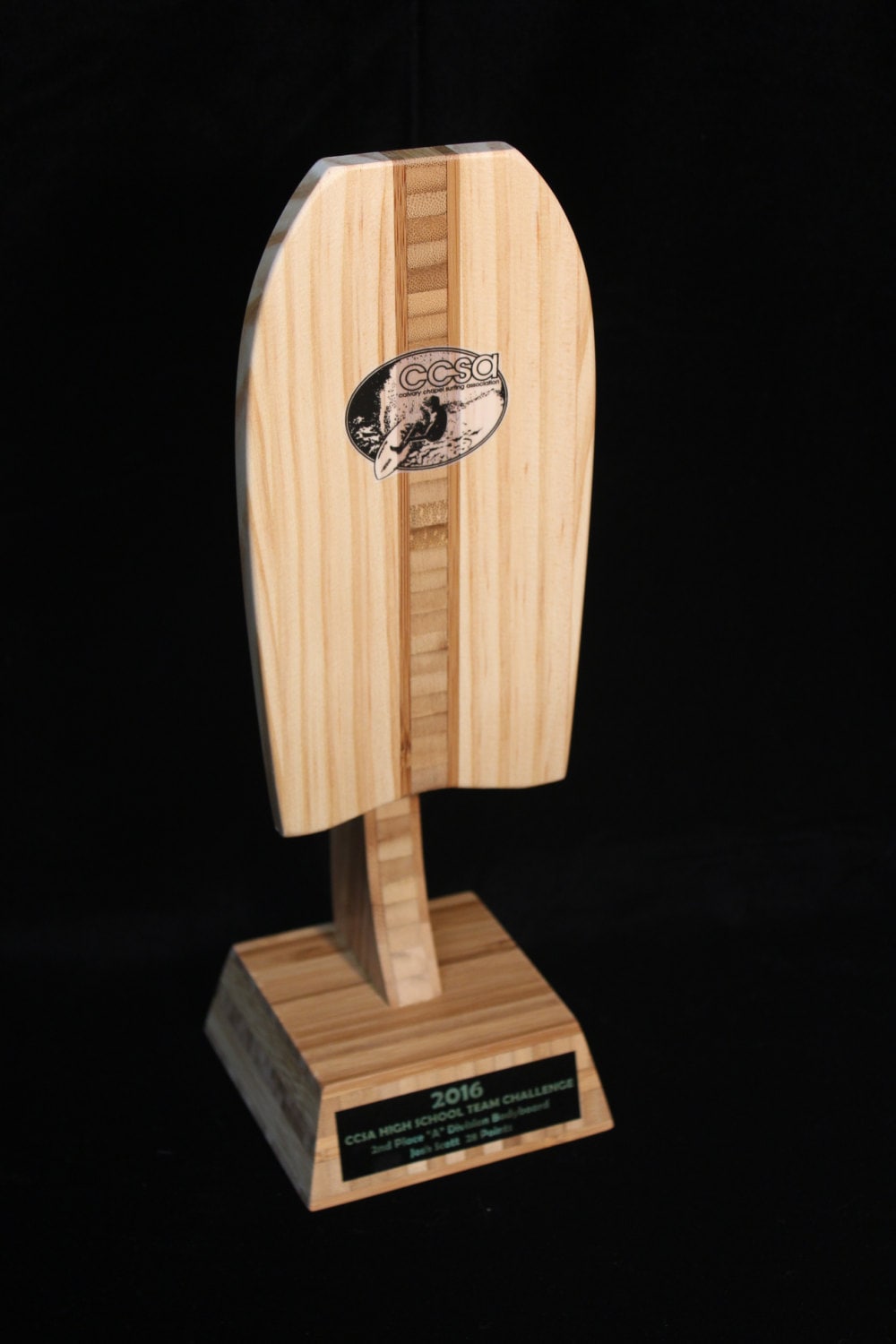 Custom Bamboo Board Surf Trophy Pintail Longboard Bodyboard by Dave C ...