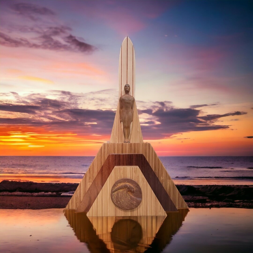 Surf Legend Trophy by Dave C Reynolds Wood Surfboard Rust Patina - Etsy