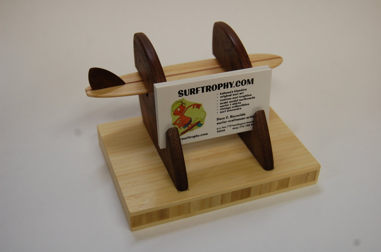 Surfboard Fin Business Card Holder for the Desk - Etsy