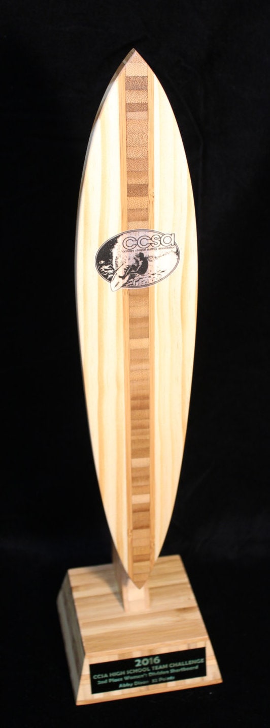 Custom Bamboo Board Surf Trophy Pintail Longboard Bodyboard by Dave C ...