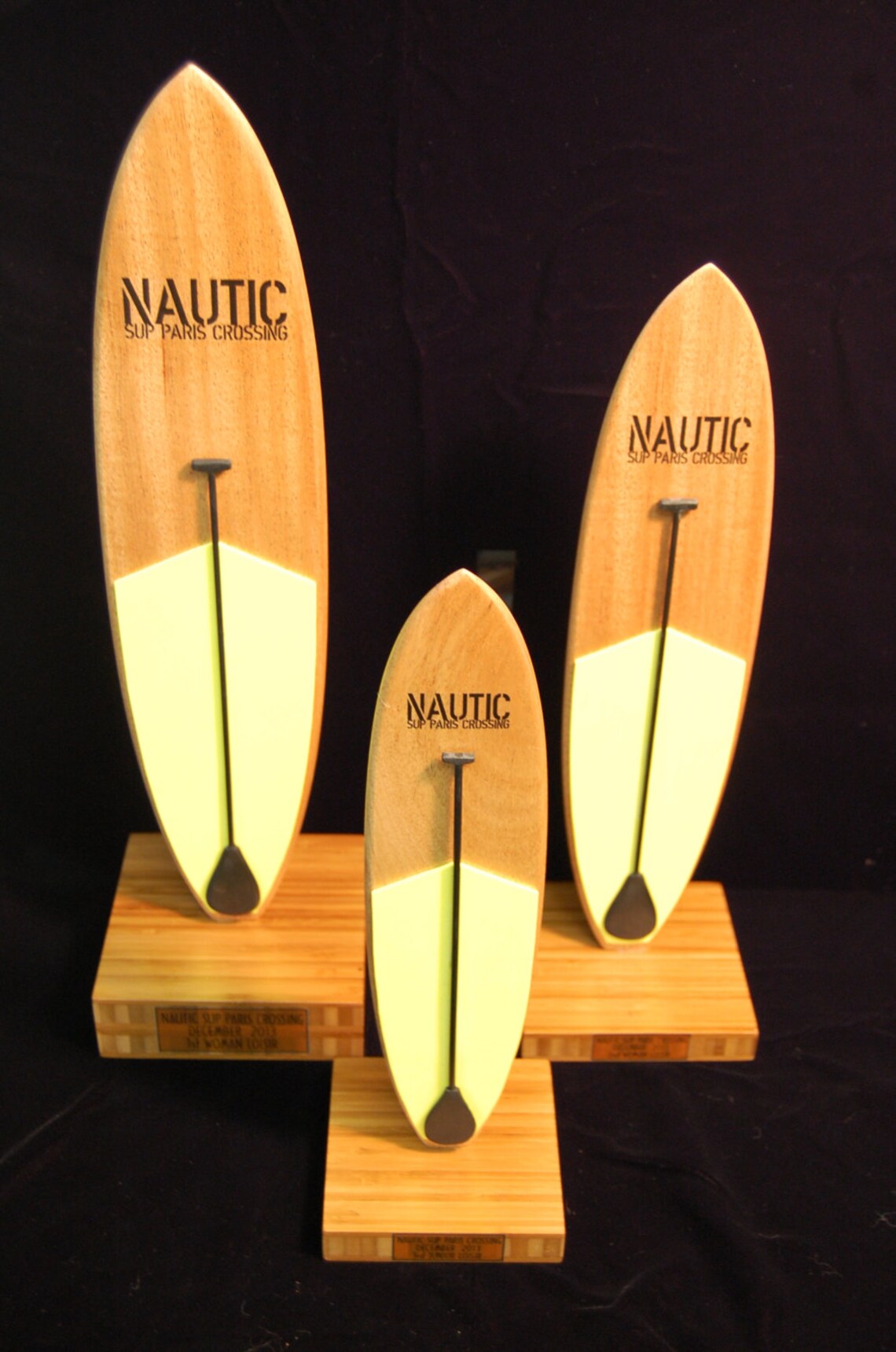 Surf Style SUP Paddleboard Wood Trophy With Paddle - Etsy
