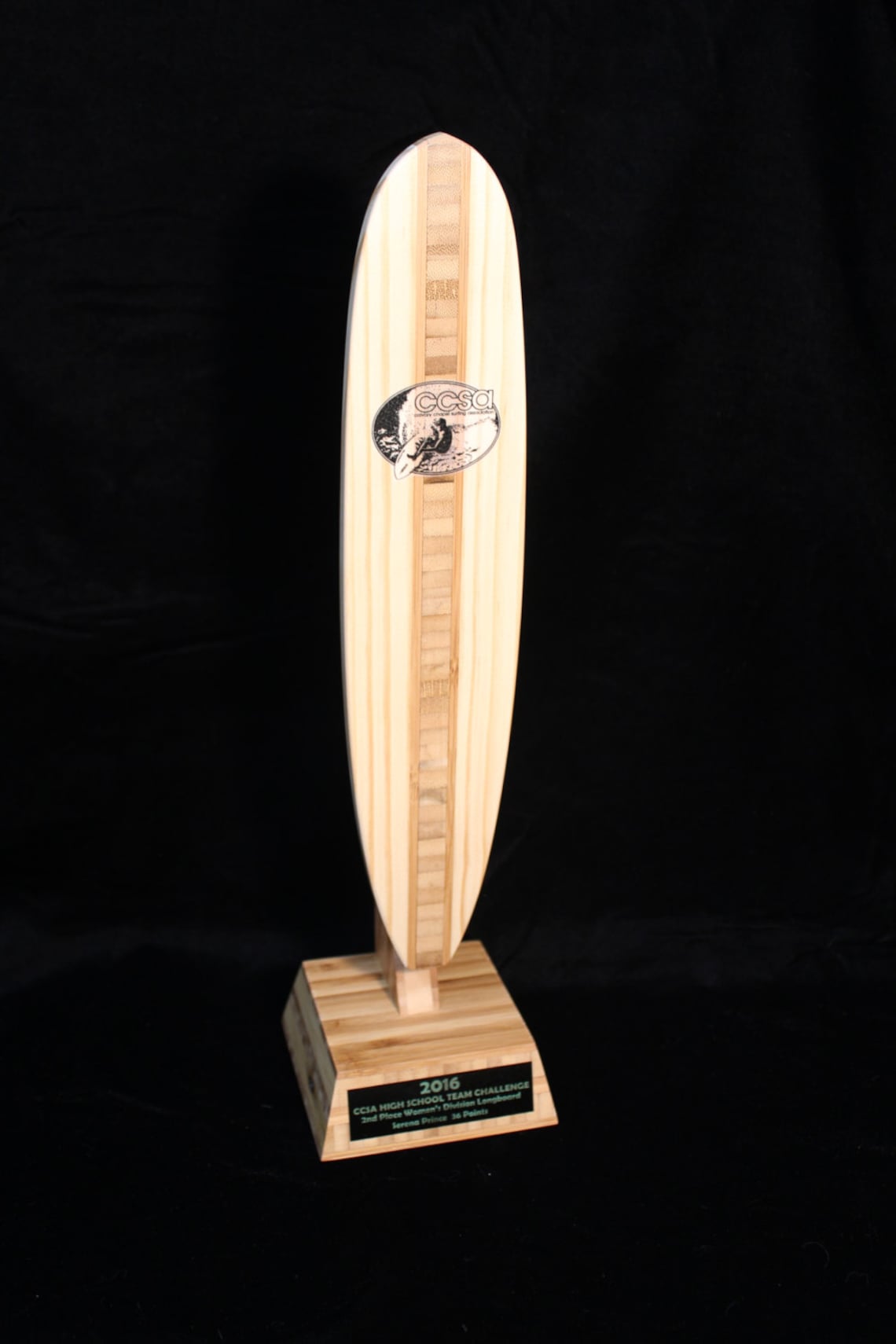 Custom Bamboo Board Surf Trophy Pintail Longboard Bodyboard by Dave C ...