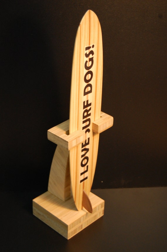 Surf Hero Wood Surfboard Trophy by Dave C Reynolds | Etsy
