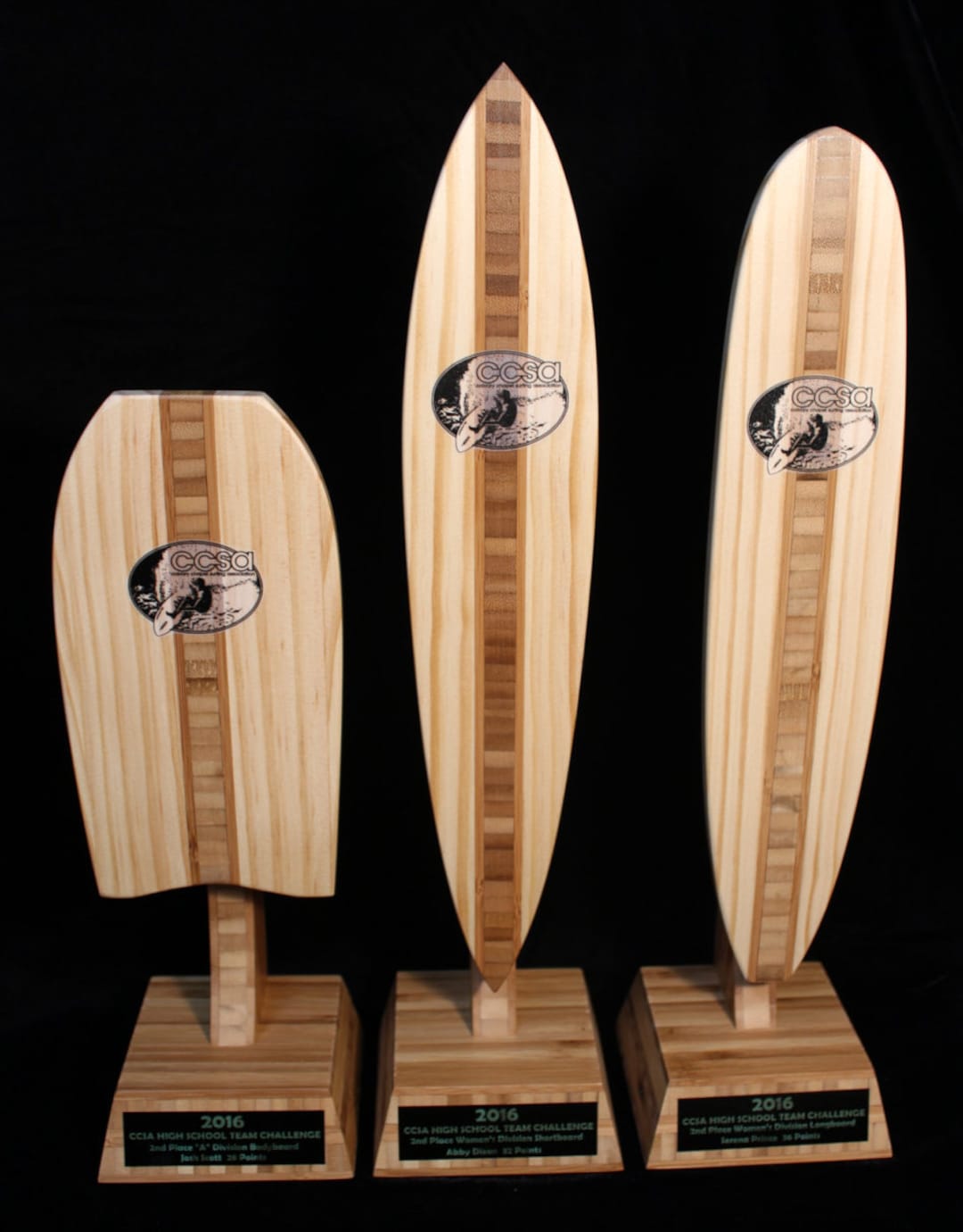 Custom Bamboo Board Surf Trophy Pintail Longboard Bodyboard by Dave C ...