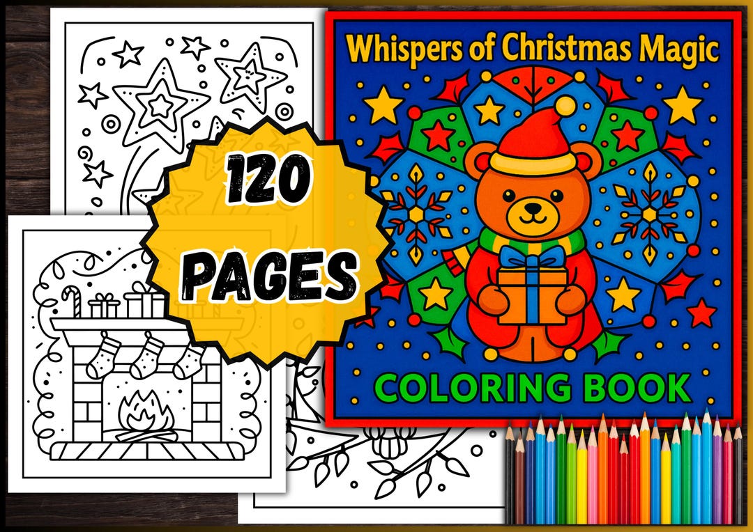Whispers of Christmas Magic Coloring Book – 120 PDF Pages - Etsy