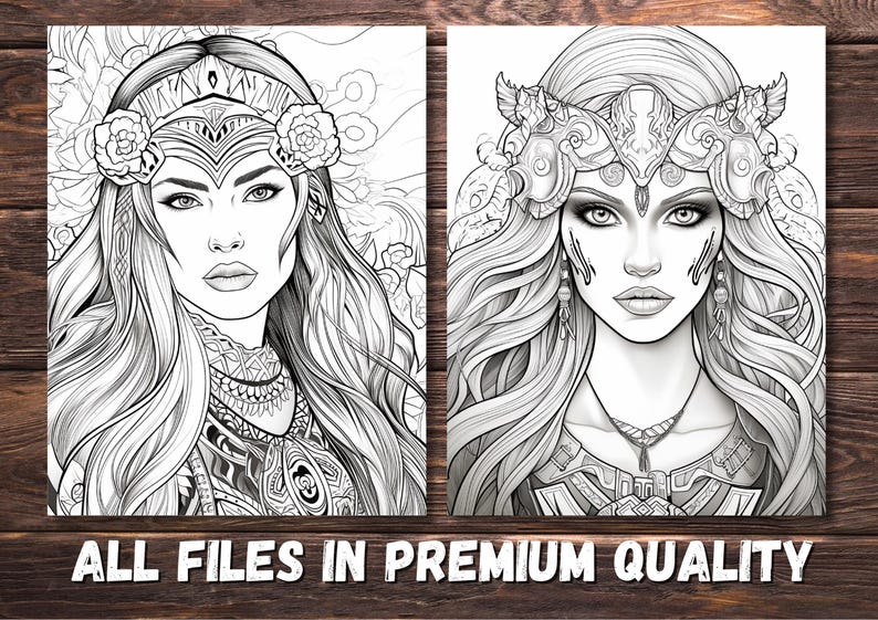 Viking Women Coloring Pages – 200 PDF Pages - Etsy
