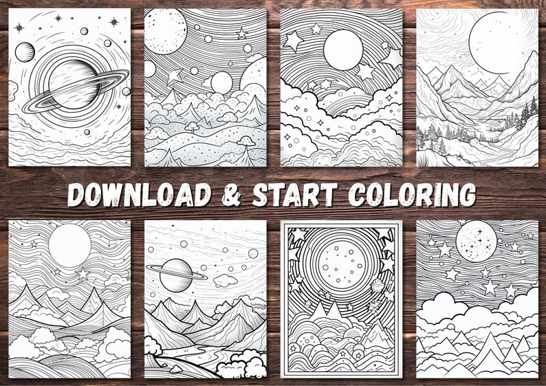 Magical Astronomy Coloring Pages – 230 PDF Pages - Etsy