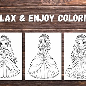 Cute Princess Coloring Book 70 Printable Coloring Pages (PDF) - Etsy