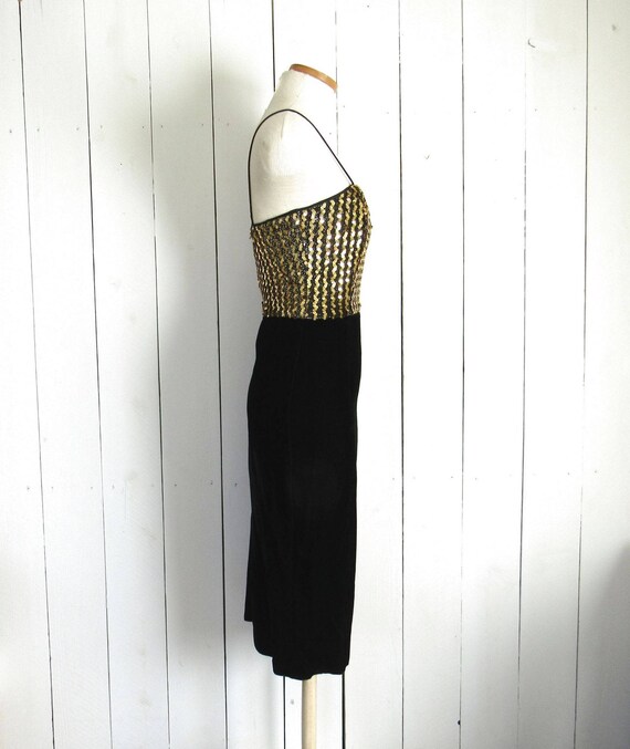 Velvet Sequin Dress - Vintage Glam Rock Cocktail Dress Velvet Sequin Dress - Vintage Glam Rock Cocktail Dress