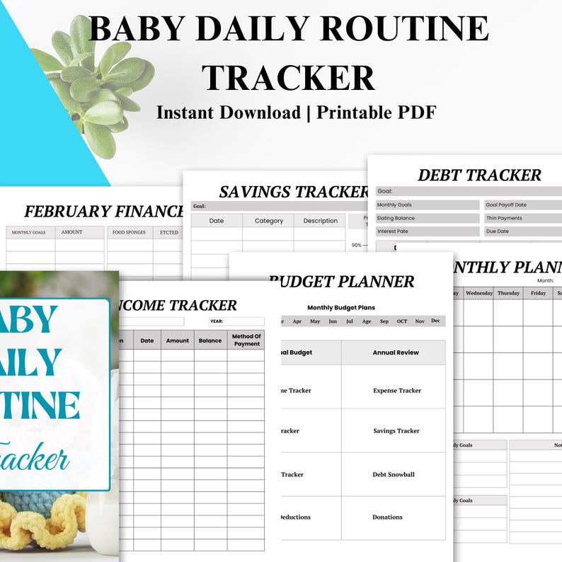 Baby Daily Routine Tracker | Printable Newborn Schedule | Feeding ...