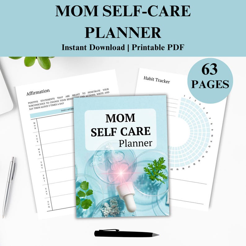 Mom Self-care Planner | Printable Mental Health Journal | Wellness ...
