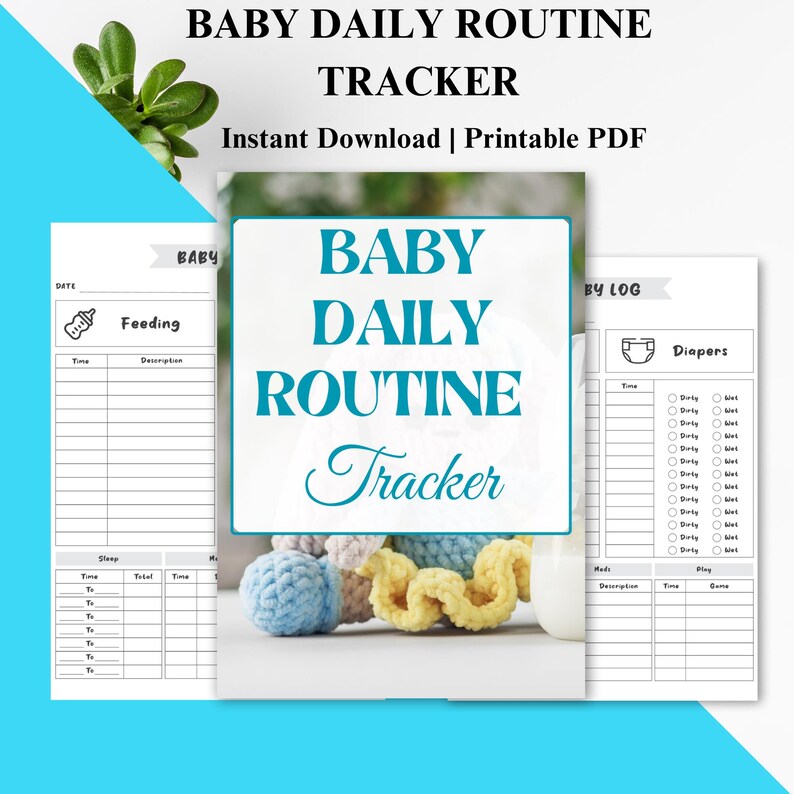 Baby Daily Routine Tracker | Printable Newborn Schedule | Feeding ...