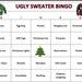Ugly Sweater Party Bingo Game 30 Cards Christmas Holiday Bingo Words ...