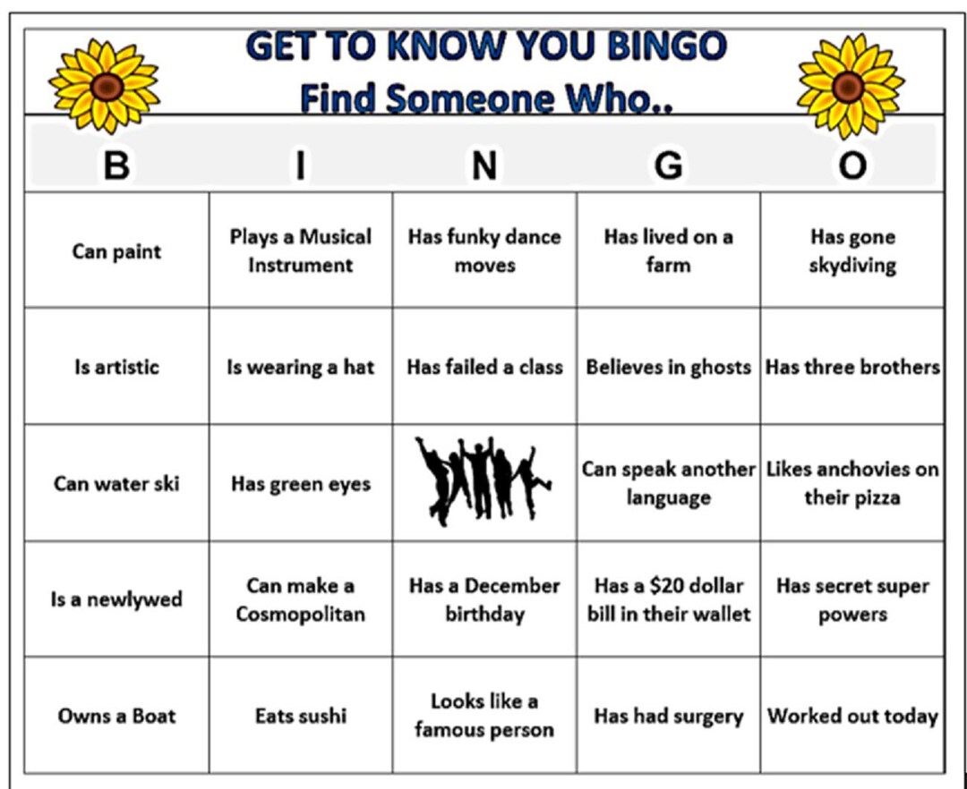 Find Someone Who Bingo Game Fun Ice Breaker for Reunion or Business ...