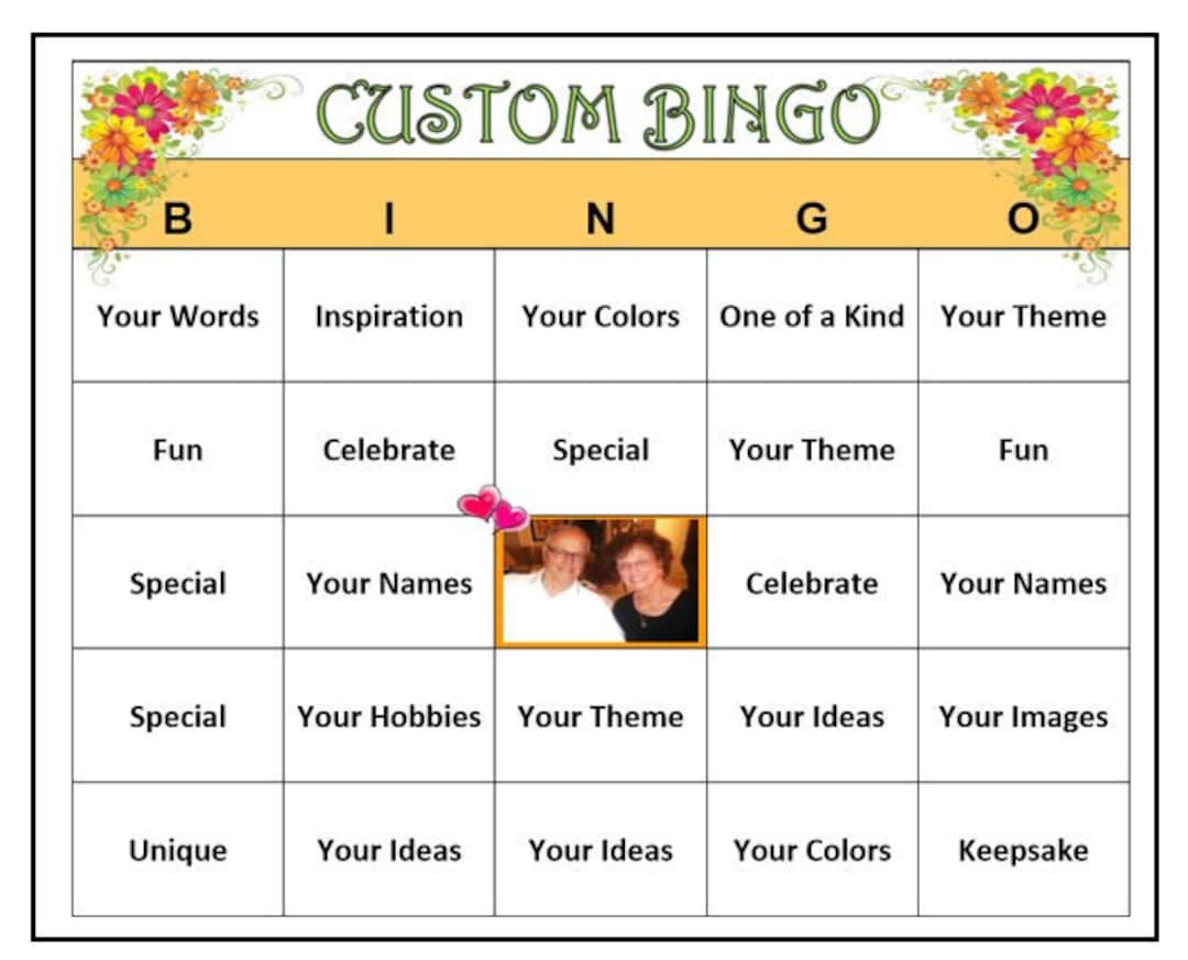 Customized Bingo Game Uses Your Words for Personalized Fun, Great for ...