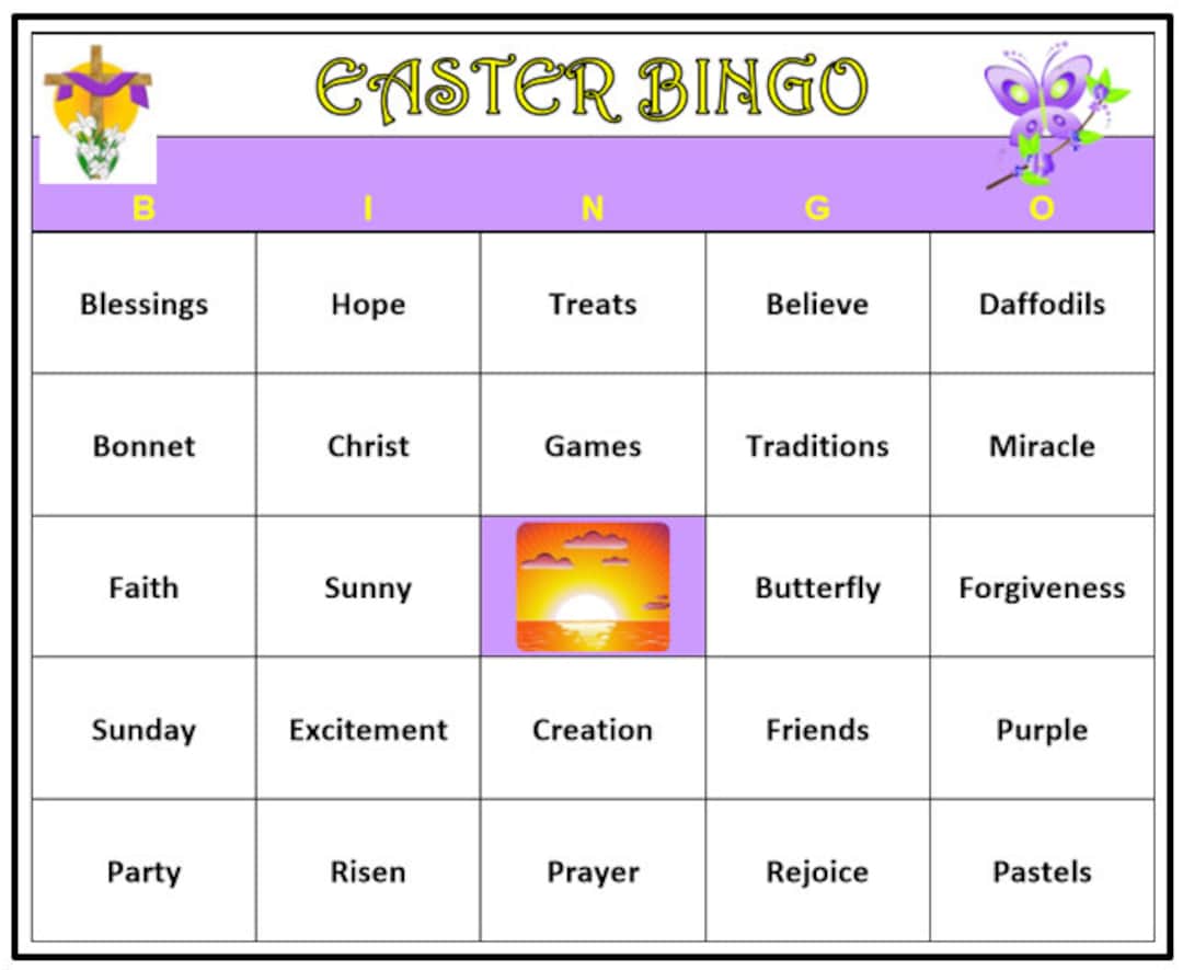 Christian Easter Party Bingo Game 30 Cards Game With a Christian Focus ...